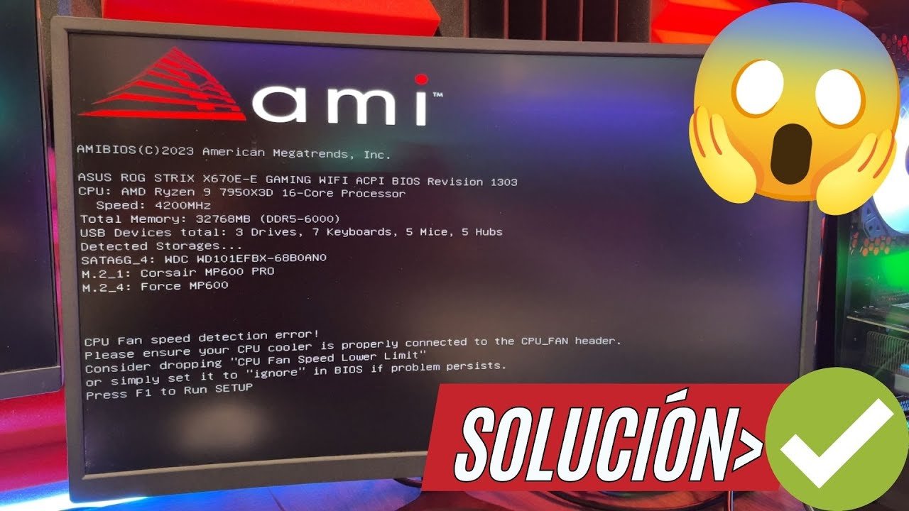 ¿Cómo solucionar el CPU FAN ERROR al encender el PC? - Achotech.com